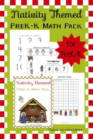 Nativity Printable Math Pack for Preschool and Kindergarten