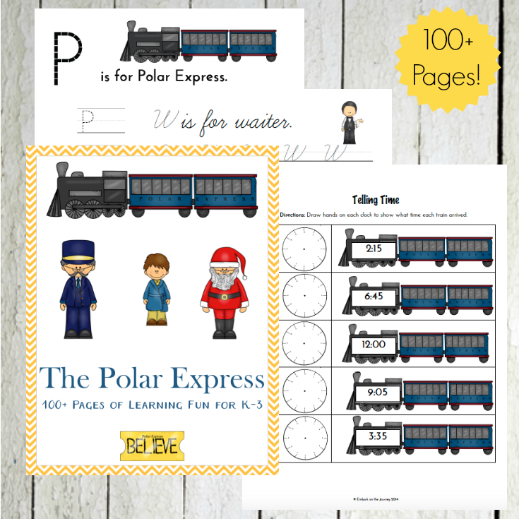 All aboard for holiday learning fun with this 100+ page Polar Express ...