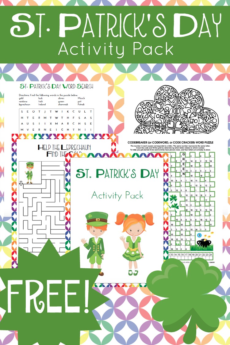 Your kids will enjoy completing these free St Patricks Day printable ...