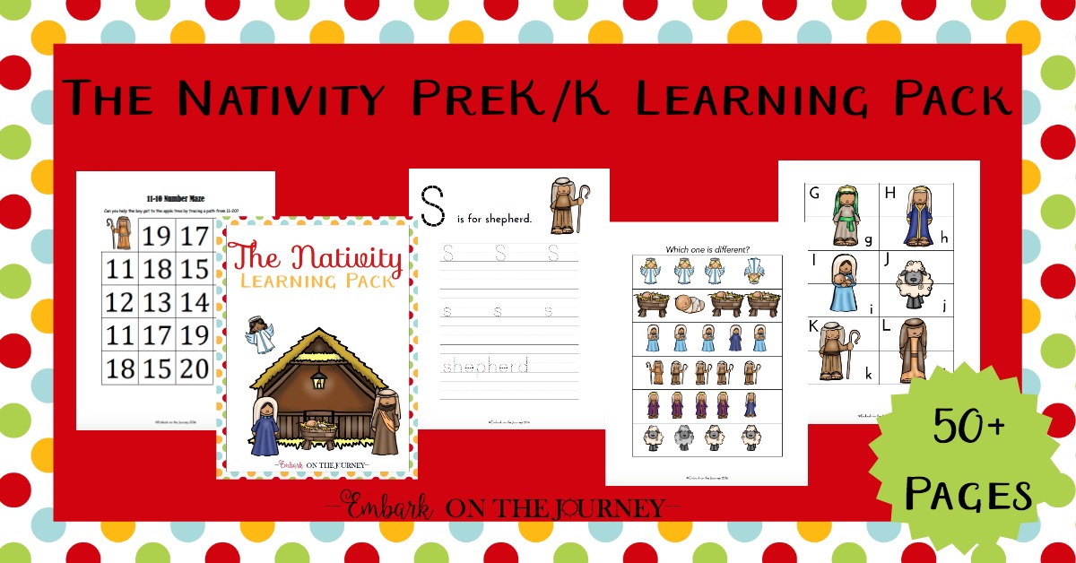 Free Nativity printable for preschool and kindergarten! This 50+ page ...
