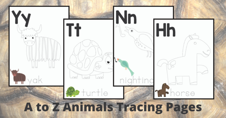 A to Z Animals Trace and Color