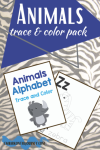 A to Z Animals Trace and Color