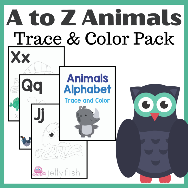 A to Z Animals Trace and Color
