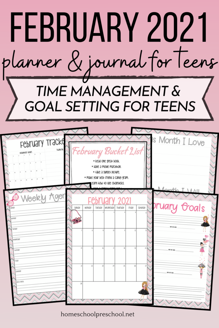 February Teen Planner and Journal