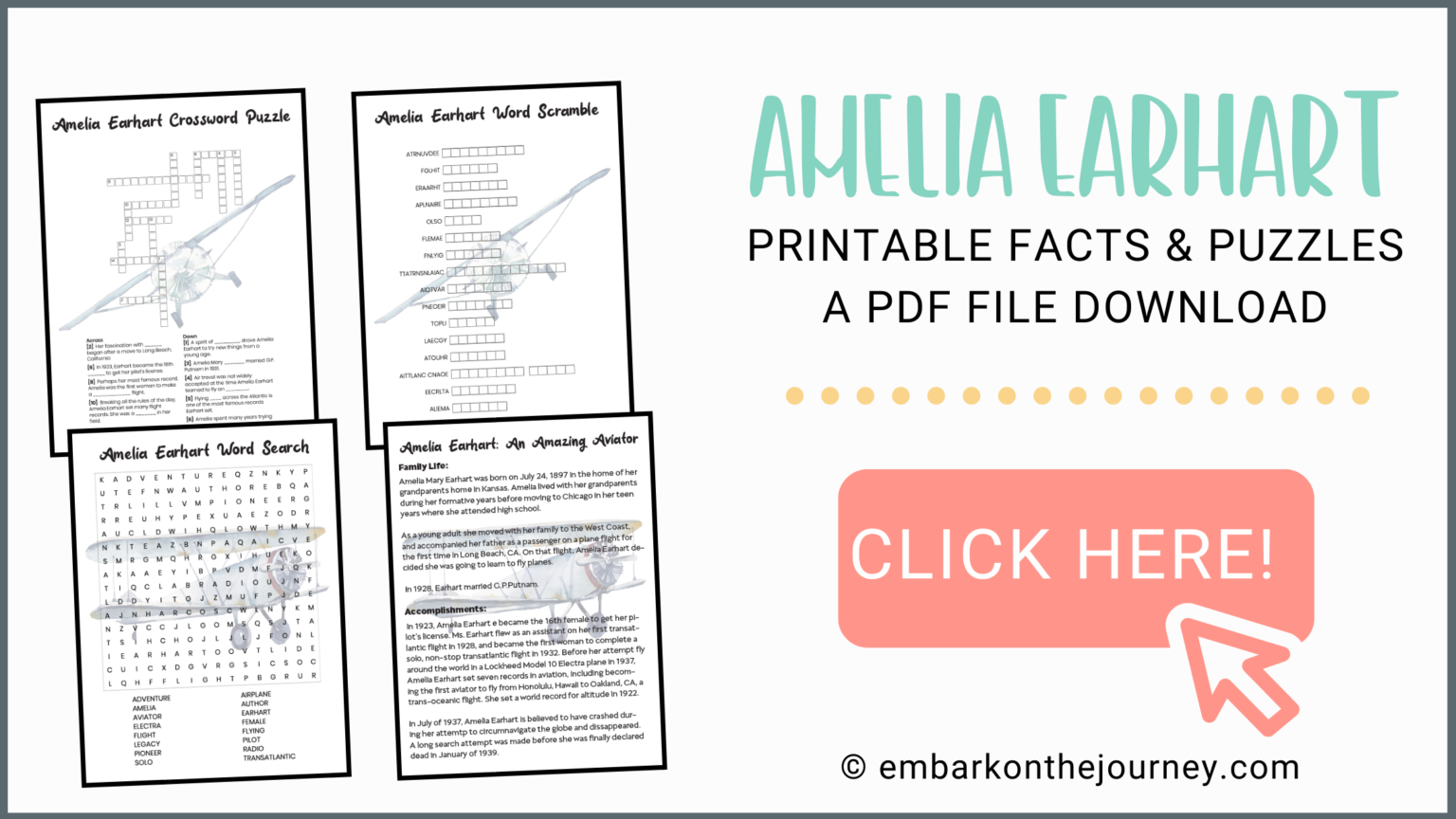 Amelia Earhart Activities